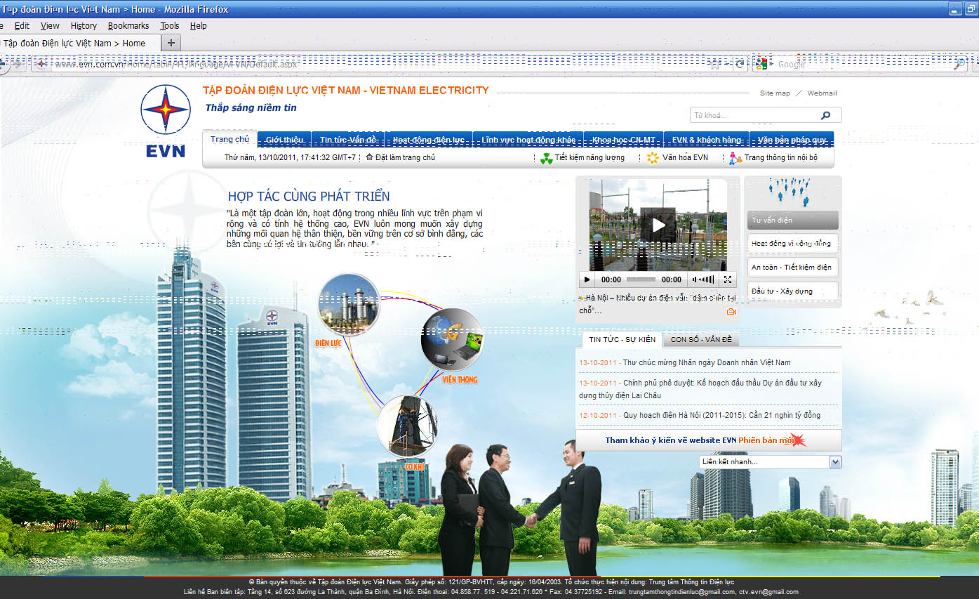 Vận hành chính thức các trang thông tin điện tử phiên bản mới của EVN